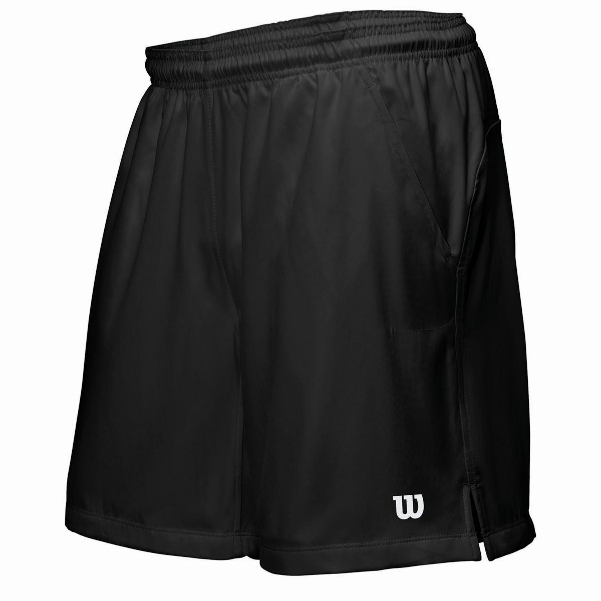 Wilson Mens Rush 7 Inch Woven Shorts - Black - Tennisnuts.com