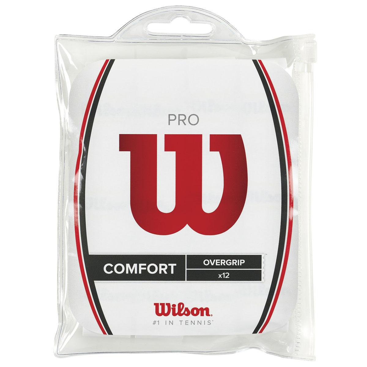 Wilson Pro Overgrip Ziplock (Pack of 12) - White - Tennisnuts.com