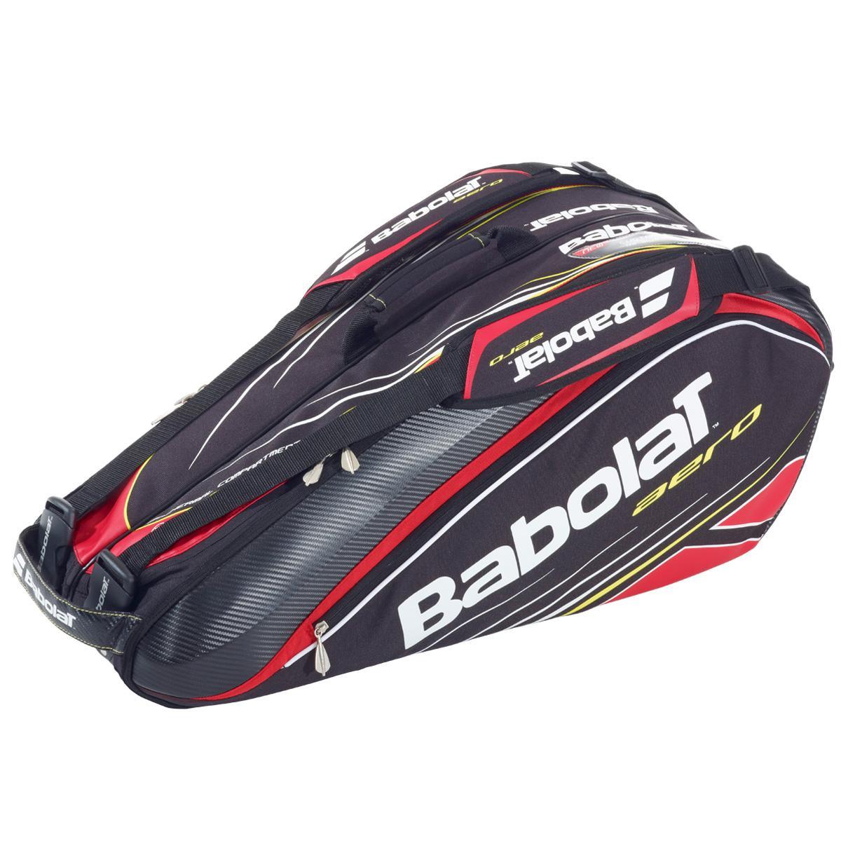 Babolat Aero 6 Racket Bag - Black/Red - Tennisnuts.com