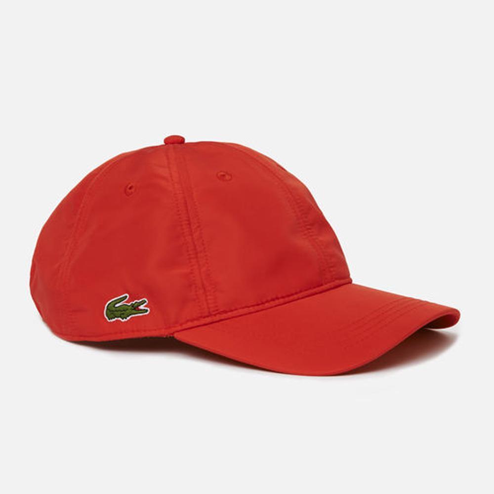 Lacoste Mens Taffeta Tennis Cap - Red - Tennisnuts.com