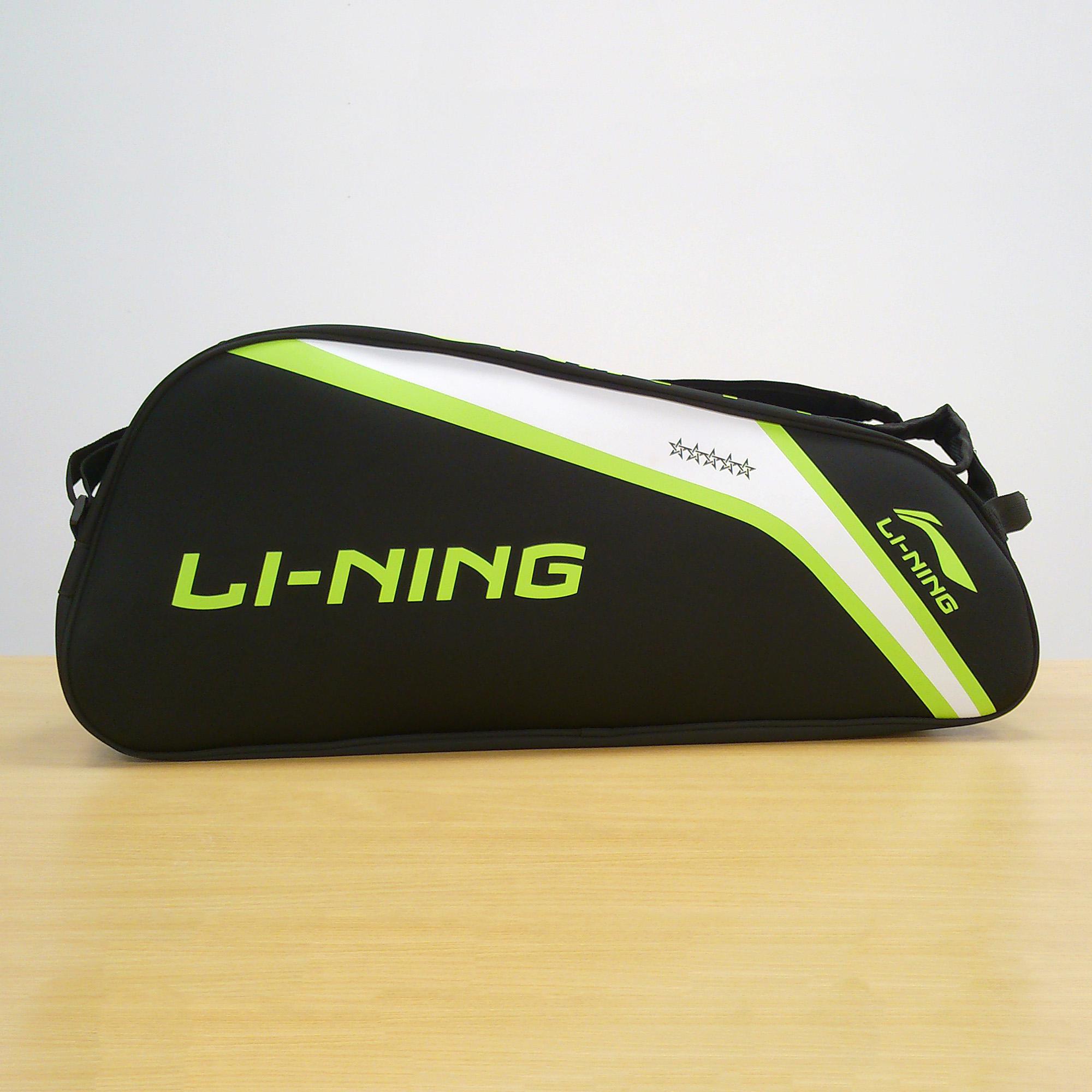 Li-Ning Pro 6 Racket Bag - Black/Green - Tennisnuts.com
