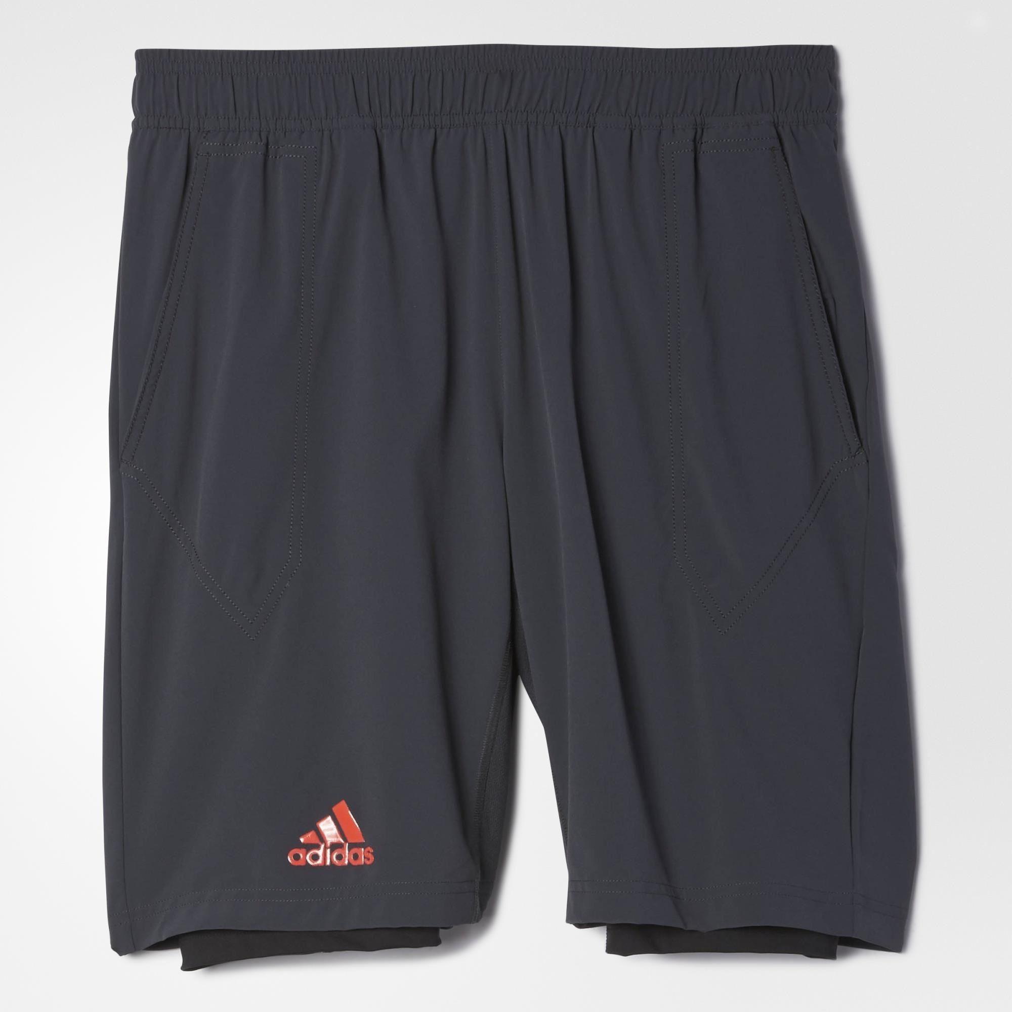 Adidas Mens Adizero Bermuda Shorts - Dark Grey/Black - Tennisnuts.com