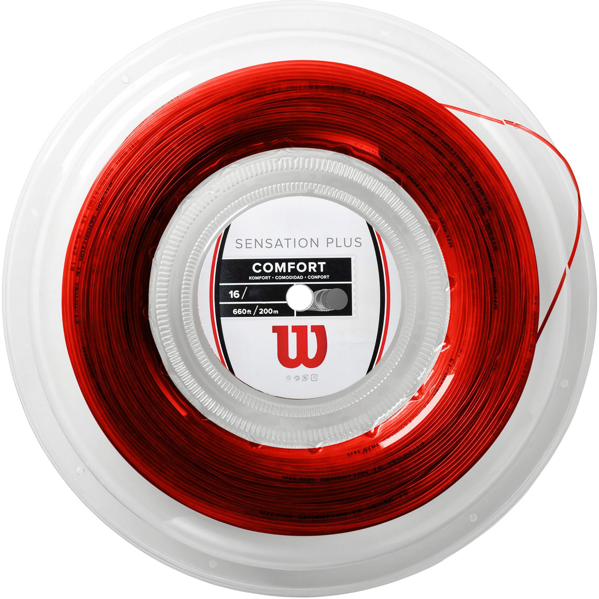Wilson Sensation Plus 200m Tennis String Reel - Red - Tennisnuts.com