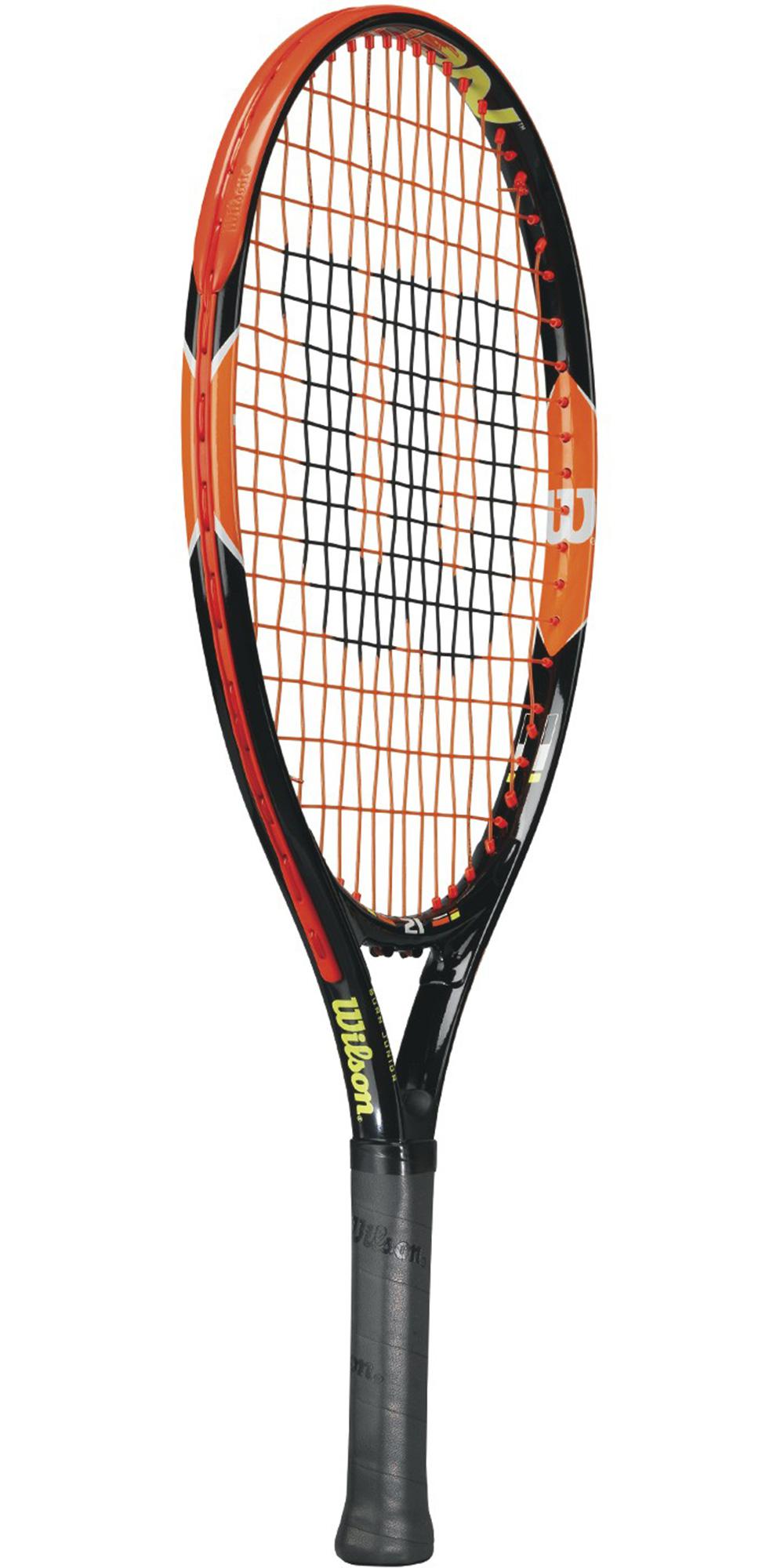 Wilson Burn 21 Inch Junior Tennis Racket (Aluminium) - Black/Orange ...