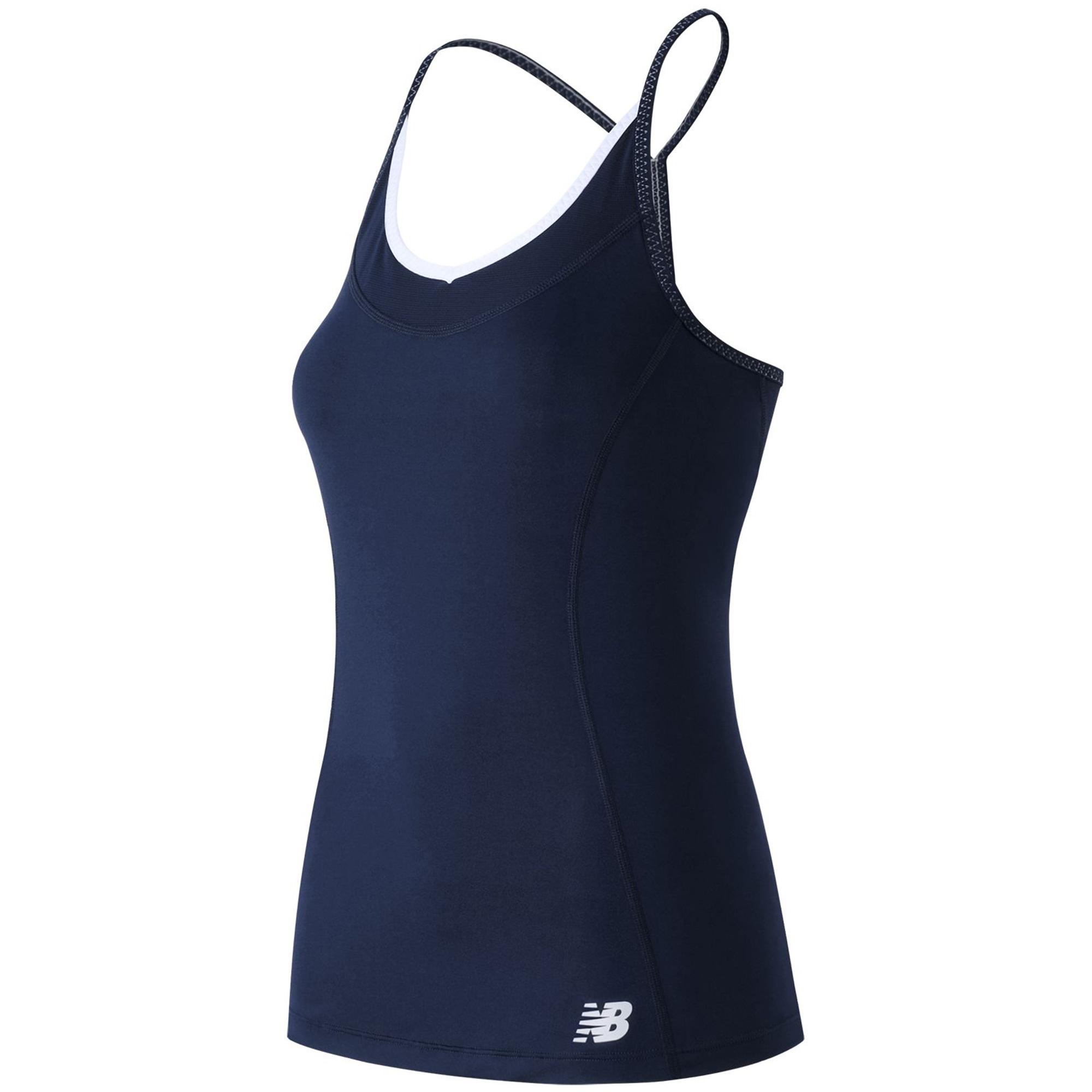 New Balance Womens Tournament Racerback Tank - Blue - Tennisnuts.com