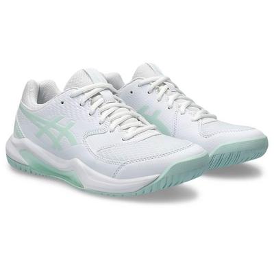Asics Womens GEL-Dedicate 8 Tennis Shoes - White/Pale Blue - Tennisnuts.com