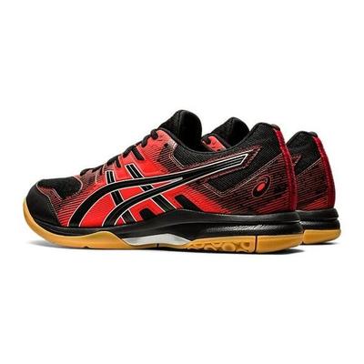 Asics Mens GEL-Rocket 9 Indoor Court Shoes - Black/Fiery Red