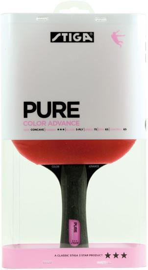 Stiga Pure 3-Star Table Tennis Bat - 4 Colours - Tennisnuts.com
