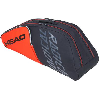 Head Radical Combi 6 Racket Bag - Orange/Grey - Tennisnuts.com