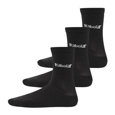 Babolat Mens Tennis Socks (3 Pairs) - Black - Tennisnuts.com