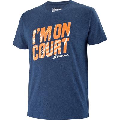 Babolat Mens Exercise Message Tee - Heather Blue
