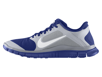 Nike Mens Free 4.0 Running Shoes - Wolf-Grey/Hyper Blue
