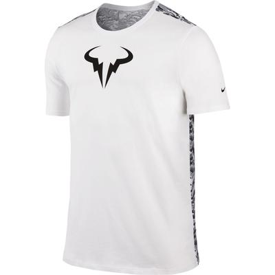 Nike Mens Premier Rafa Crew - White/Black - Tennisnuts.com