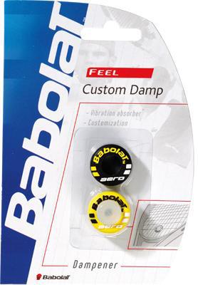 Babolat Custom Damp AERO Dampeners - Black+Yellow - Tennisnuts.com