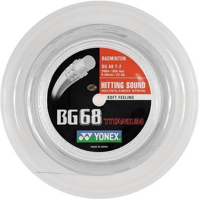 Yonex BG68Ti 200m Badminton String Reel - White