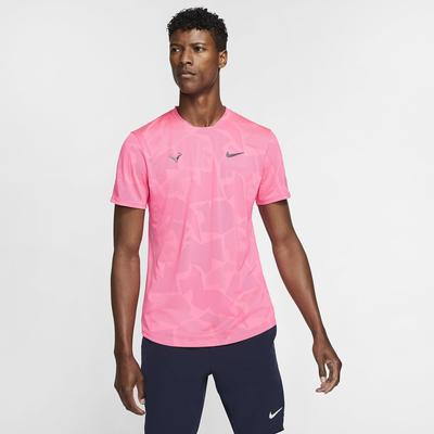 Nike Mens AeroReact Rafa Top - Digital Pink/Gridiron - Tennisnuts.com