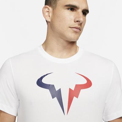 Nike Mens Rafa T-Shirt - White - Tennisnuts.com