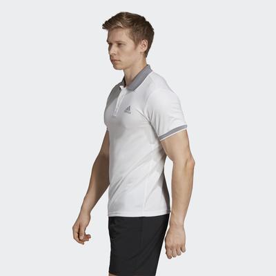 Adidas Mens Club Solid Polo - White