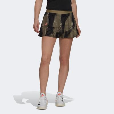 Adidas Womens Primeblue Printed Match Skirt - Orbit Green - Tennisnuts.com