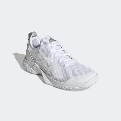 Adidas Womens Court Flash Tennis Shoes - White - Tennisnuts.com