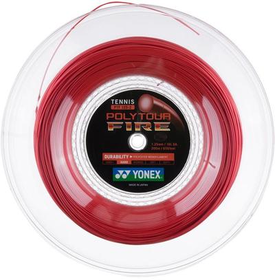 Yonex PolyTour Fire 200m Tennis String Reel - Red - Tennisnuts.com