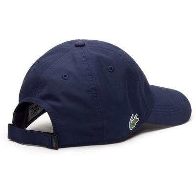 Lacoste Cap in Solid Diamond Weave Taffeta - Navy Blue - Tennisnuts.com