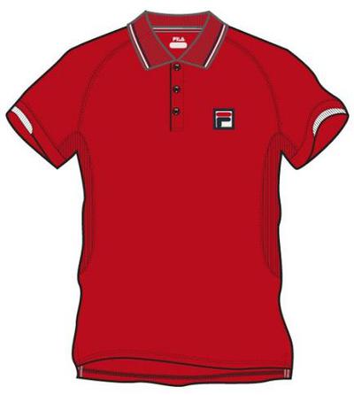 Fila Mens Degas Classic Polo - Red