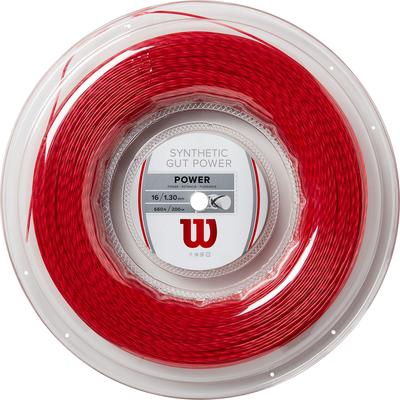 Wilson Synthetic Gut Power 200m Tennis String Reel - Red - Tennisnuts.com