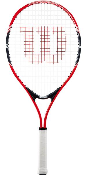 Wilson Federer 25 Inch Junior Tennis Racket (Aluminium) - Red/Black