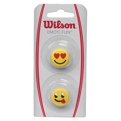 Wilson Emoti Fun Vibration Dampeners (Pack of 2) - Heart Eyes/Smiley ...