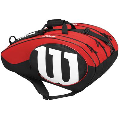 Wilson Match II 12 Pack Bag - Black/Red - Tennisnuts.com