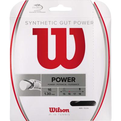 Wilson Synthetic Gut Power Tennis String Set - Black - Tennisnuts.com