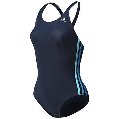 Adidas Womens Authentic One-piece Swimsuit with Infinitex - Black/Blue ...
