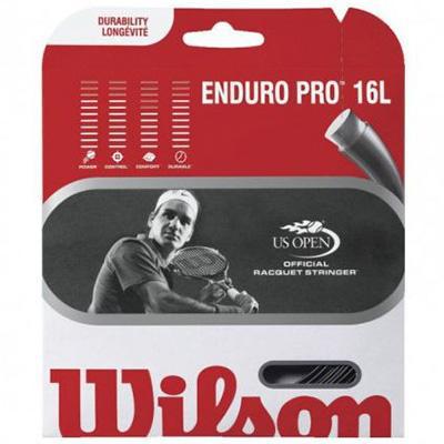 Wilson Enduro Pro Black 16 Tennis Strings Set - Tennisnuts.com