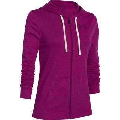 Under Armour Womens UA Tri Blend Full Zip Hoodie Aubergine Tennisnuts