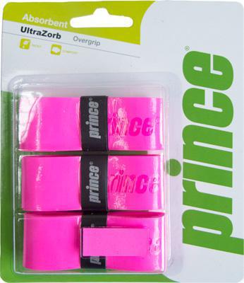 Prince Ultrazorb OverGrips - Pack of 3 (Pink) - Tennisnuts.com